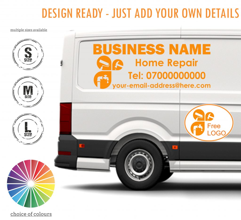 Custom Self-Adhesive Vinyl Sticker Decal "HOME REPAIR ...