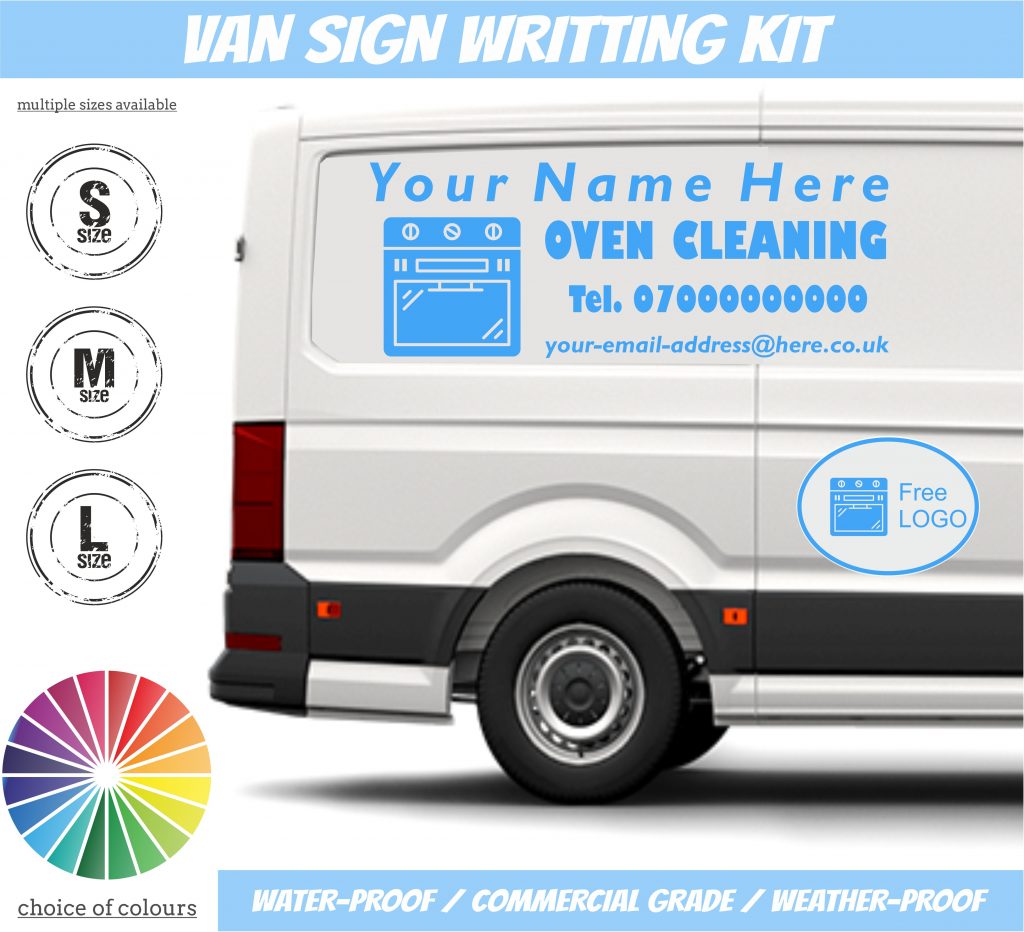 Self-Adhesive Vinyl Business Stickers Oven Cleaning Decal 1Pc. Boost ...